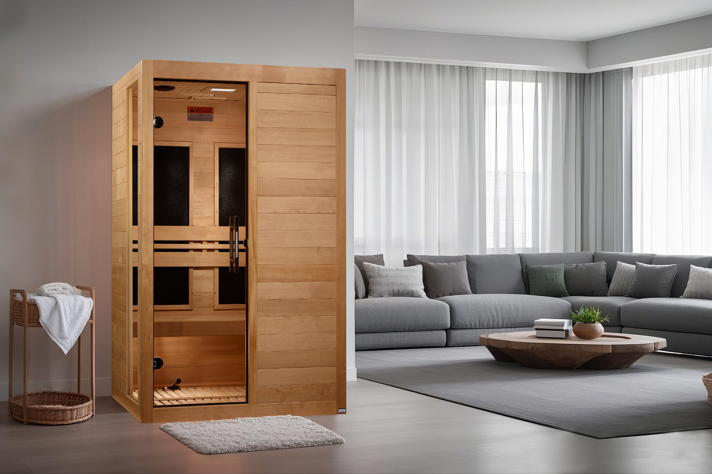 Golden Design Dynamic 2 Person "Lucca" Infrared Sauna Low EMF with Can ...