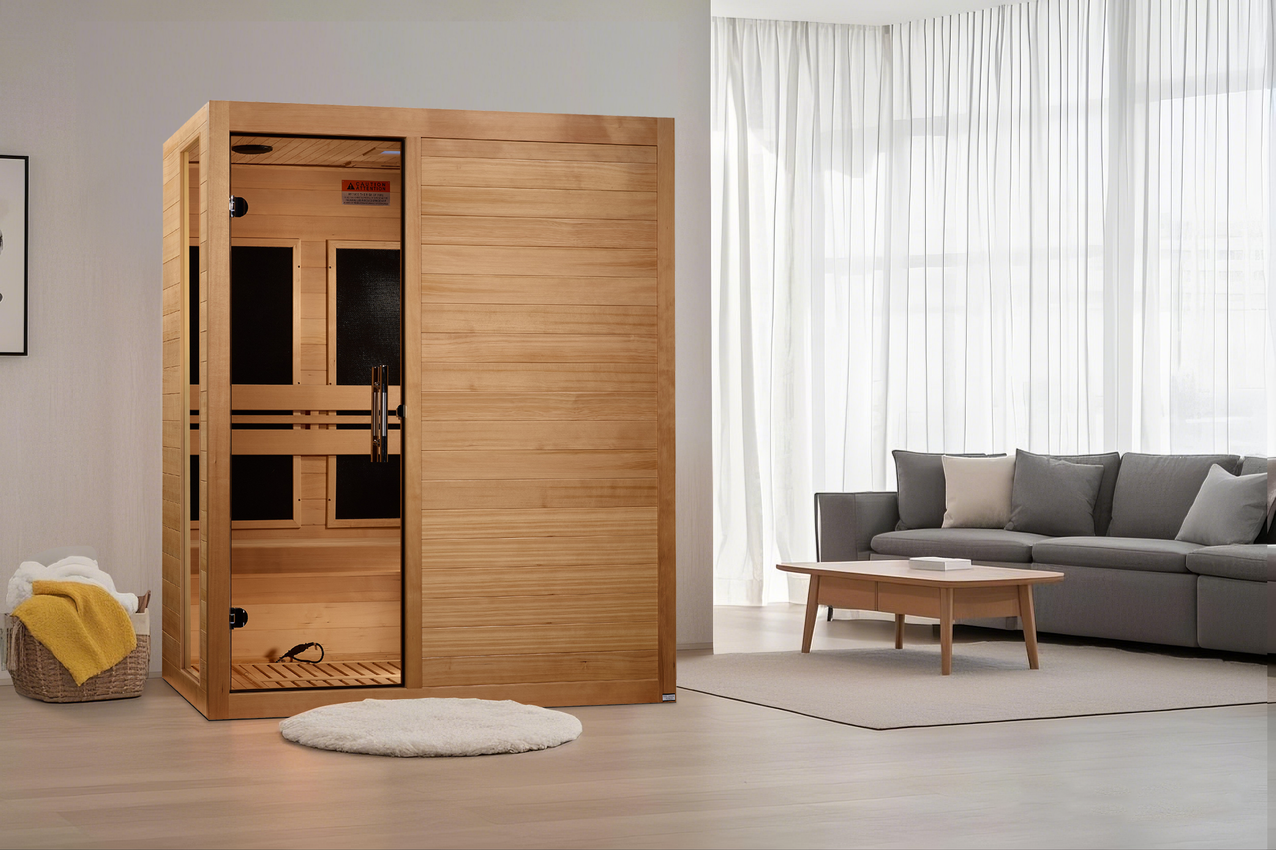 Dynamic 3 person "Toscana Elite" Infrared Sauna Ultra Low EMF with Can ...