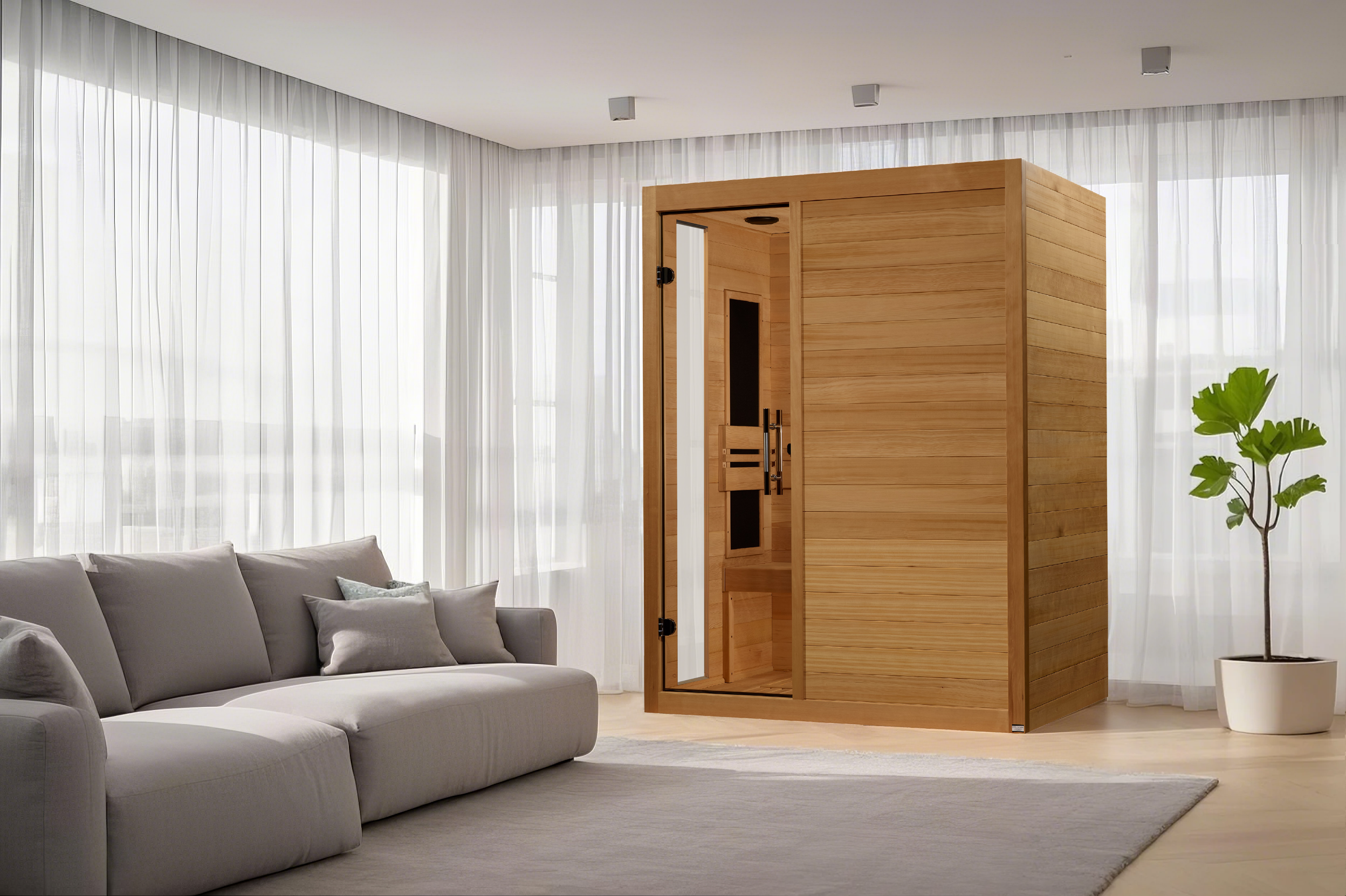 Dynamic 3 person "Toscana Elite" Infrared Sauna Ultra Low EMF with Can ...