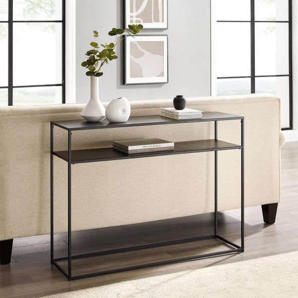Crosley Braxton Console Table Matte-Black - CF1400 – The Home Selection