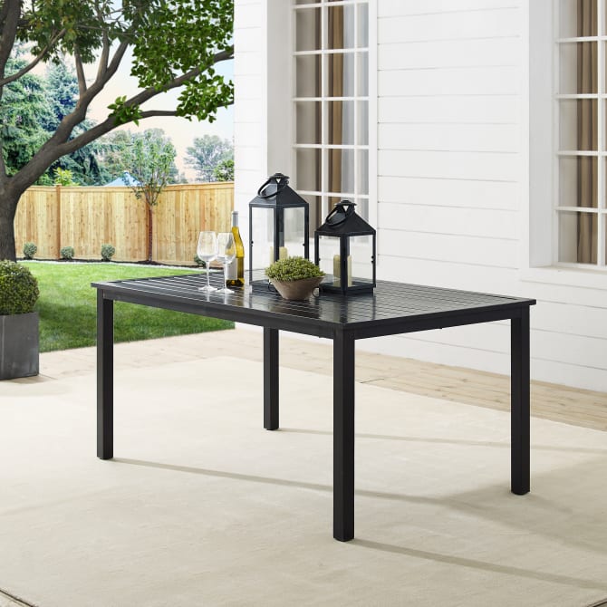 Crosley Kaplan 60 Inch Outdoor Metal Dining Table Oil-Rubbed Bronze ...