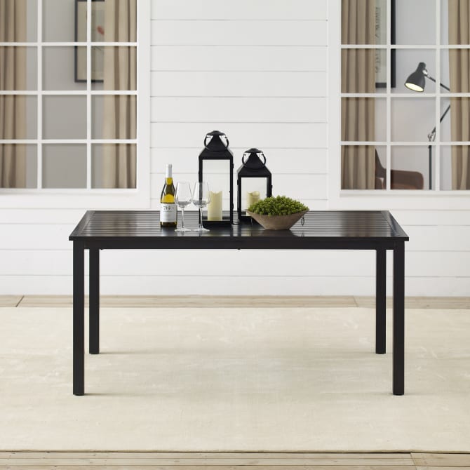Crosley Kaplan 60 Inch Outdoor Metal Dining Table Oil-Rubbed Bronze ...