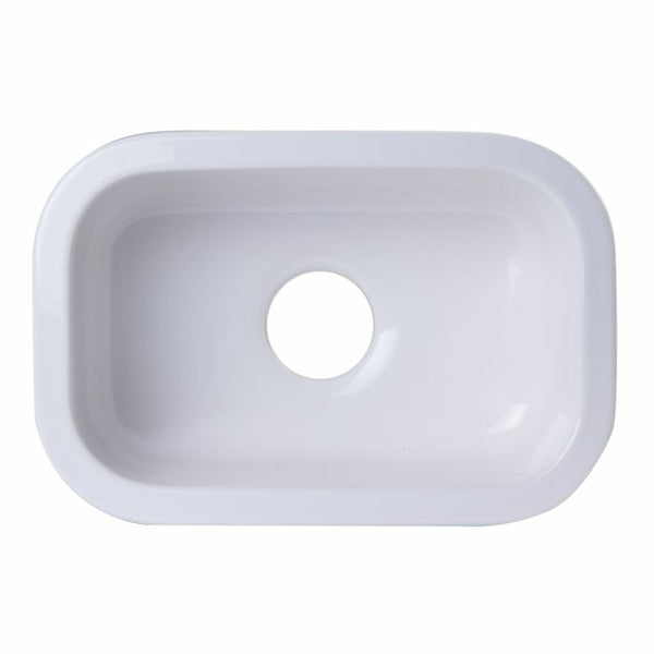 ALFI Small Rectangle Fireclay Undermount or Drop In Prep Sink - AB1218 ...