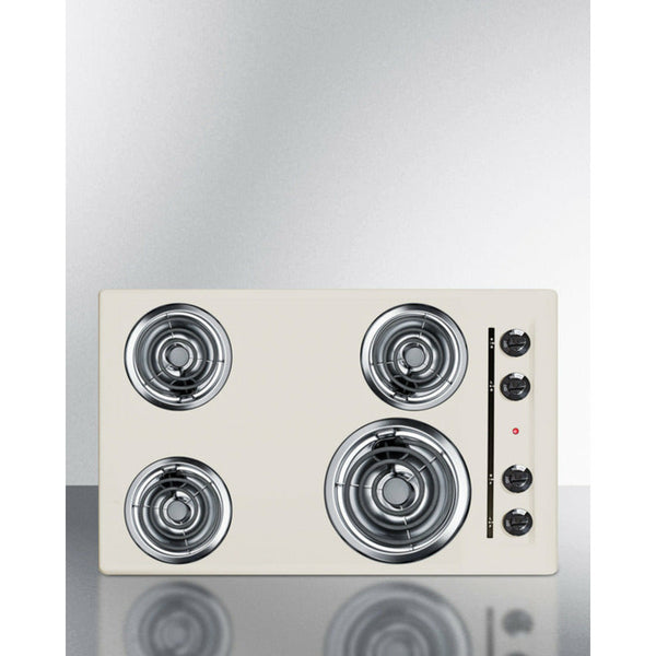 Summit 24" Wide 4-Burner Coil Cooktop with 4-Coil Elements, Porcelain ...